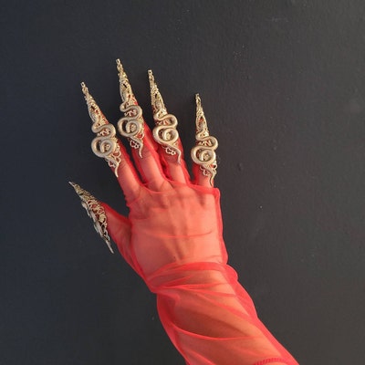 Medusa Hand Armor Snakes Claw Rings Set for One Hand Witch - Etsy