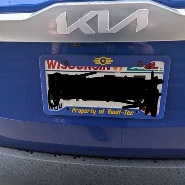 Property of Vault Tec License Plate Cover - Etsy