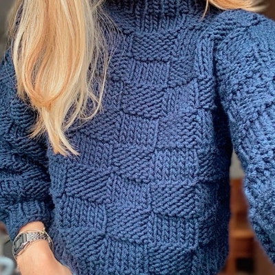 CHECK MATE SWEATER Knitting Pattern Sweater Pattern - Etsy