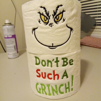 Grinch Funny Toilet Paper Embroidery Designs INSTANT DOWNLOAD - Etsy