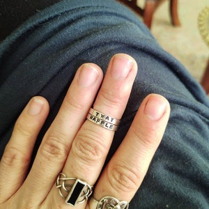 Word or Name in ASL / American Sign Language / Hand Stamped Cuff ...