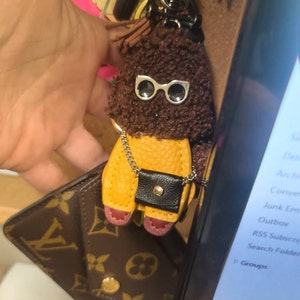 Cute Puddle Toy Puddle Teddy Bear Poodle Keychain Bag Charm | Etsy