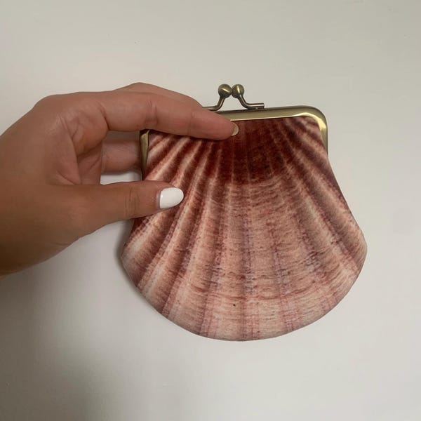 Seashell Coin Purse, Velvet Scallop Pouch - Etsy
