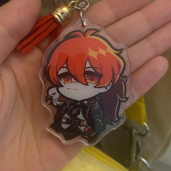 Genshin Impact 2.5in Keychains: Aether, Childe, Diluc, Hu Tao, Kazuha ...