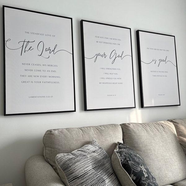 The Lord Your God is Good | Bible Verse Wall Art Set of 3 | (digital ...