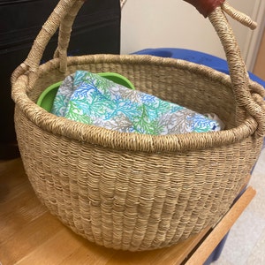 African Rwanda Woven Basket Biko Pink - Etsy