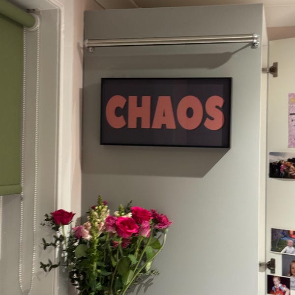 Chaos | Framed Print | Framed Metal Print | Typography | Metal ...