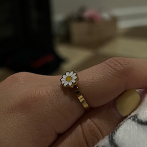 Blue Beads Fidget Ring, Spinner Rings for Women, Girls, Gold Copper ...