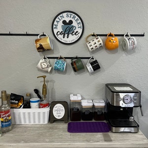 10 Main Street Coffee Sign // Disney-inspired Coffee Decor // Mickey ...