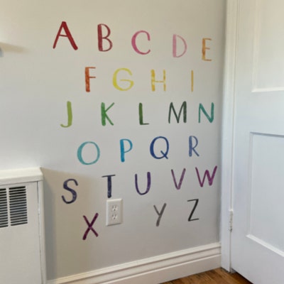 Blue Ombre Alphabet Set Peel and Stick Decal Reusable Wall - Etsy