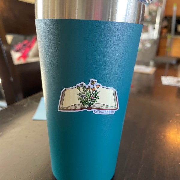 Book Sticker | Stickers for Hydroflask | Laptop Stickers | Water Bottle ...