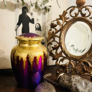 Leopard Print Cremation Urn Cheetah Print Cremation Urn Hand - Etsy