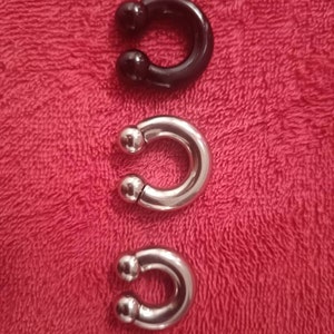 0g Pink Purple Acrylic Septum Stretching Pincher 8mm Ear Plugs Tunnels ...