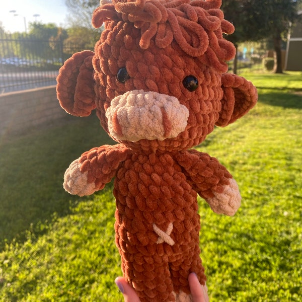 Cody Cow Crochet Plushie Pattern: Low Sew Stuffed Animal (PDF Pattern ...