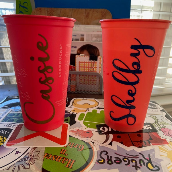 Personalized Custom Reusable Starbucks Coffee Hot Cup Ecofriendly Gift ...