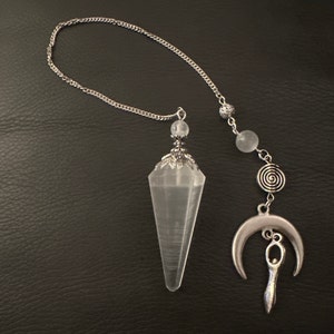 Angel Aura Quartz Pendulum With Large Wing, Aids Insight and Connection ...
