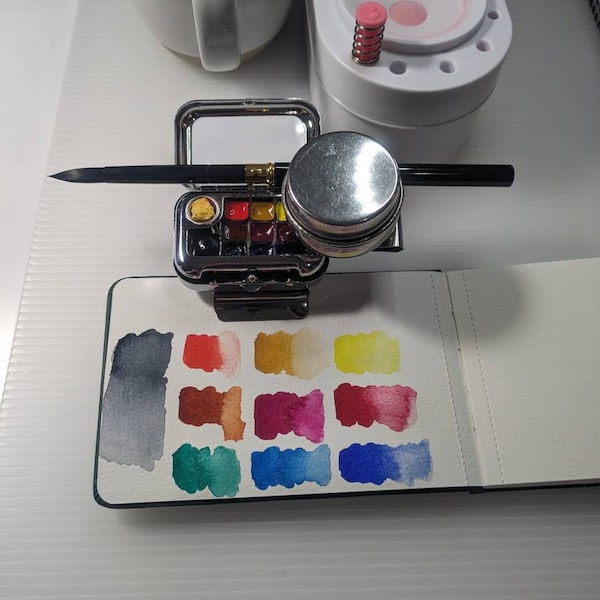 Mini Portable Watercolor Set, Watercolor Palette, Watercolor Supplies ...