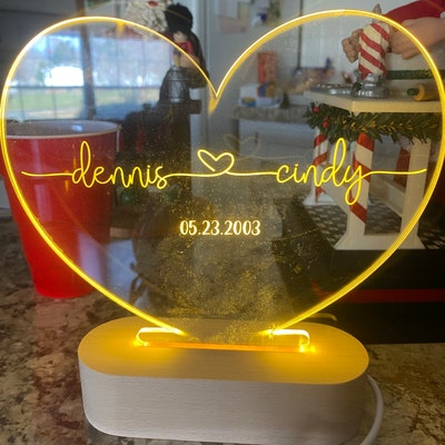 Custom LED Name Light Personalized Valentines Gift Light up Sign Logo ...