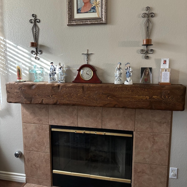 Fireplace Mantel Cover – Custom Wood Slipcover, Fits Over Existing ...