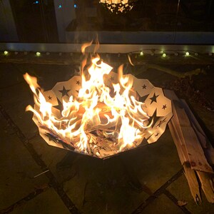 Fire Pit Star Design Hand Made Fully Welded Firepit | Etsy UK