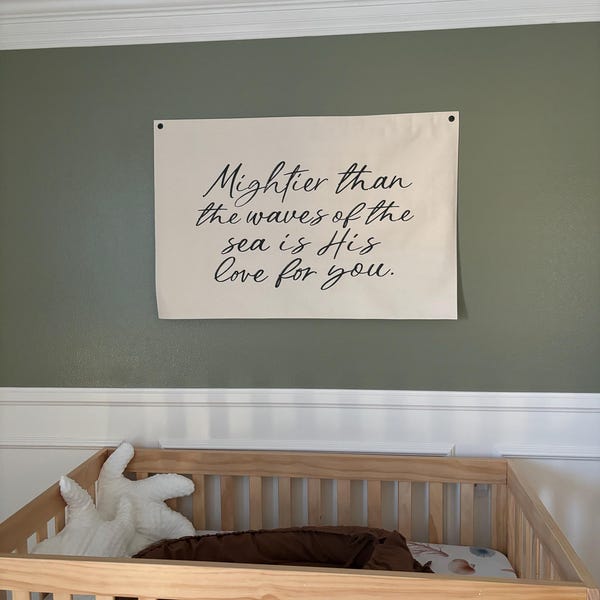 Mightier Than the Waves of the Sea is His Love for You | Canvas Banner ...