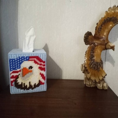 Nintendo Mario Video Game Handmade Plastic Canvas Tissue Box Cover Home ...