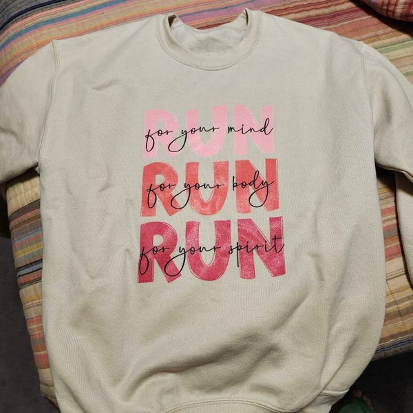 Running Hoodie Runner Moms Run Sweatshirt Running Crew Neck 5k ...
