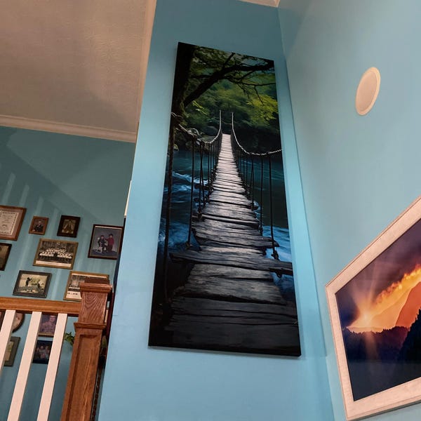 Long Narrow Wall Art, Tall Narrow Wall Art, Vertical Wall Art, Long ...