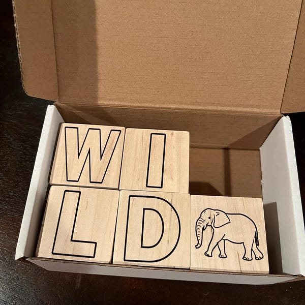 Jungle Nursery Decor Blocks / Safari Nursery Safari Baby's Room Decor ...