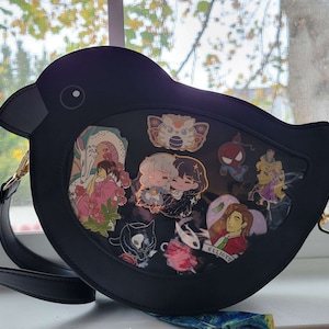 Crow Ita Bag Black Crossbody Purse - Etsy