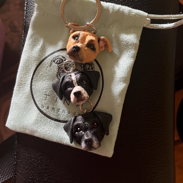 Customized Triple Keychain With YOUR Pets - Etsy