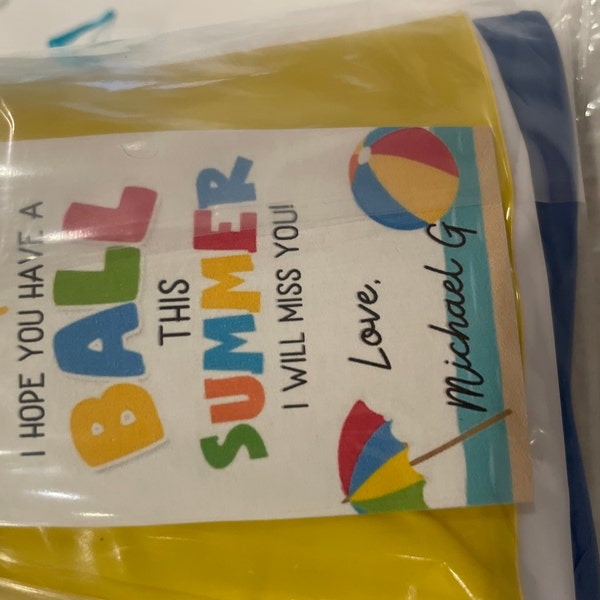 Hope You Have a BALL This Summer, EDITABLE End of School Year Gift Tag ...