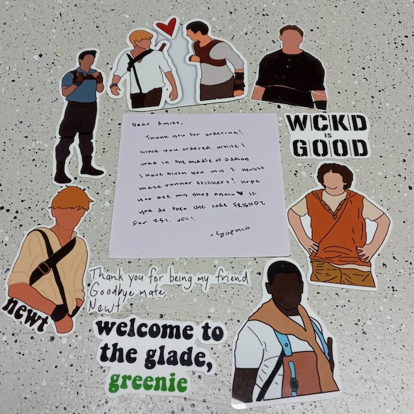 Maze Runner Sticker Pack. Stickers. Newt, Newtmas, Chuck, Frypan, Minho ...
