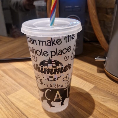 Personalised Cold Cup Starbucks Inspired Custom Design With Straw - Etsy