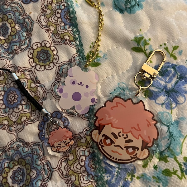 JJK Anime Chibi Sorcerers Acrylic Keychain | Double-sided Kawaii ...