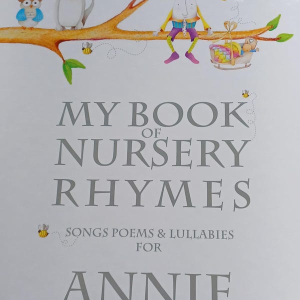 Personalised Nursery Rhyme & Poems Keepsake Book for Newborns and ...