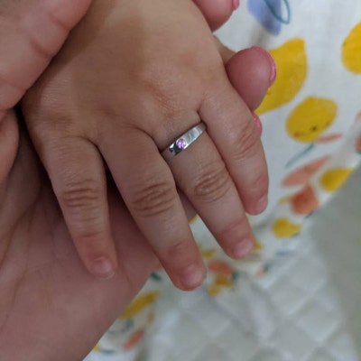 Children's 14K Gold-plated Baby Ring, Toe or Pinky Ring With Clear CZ ...