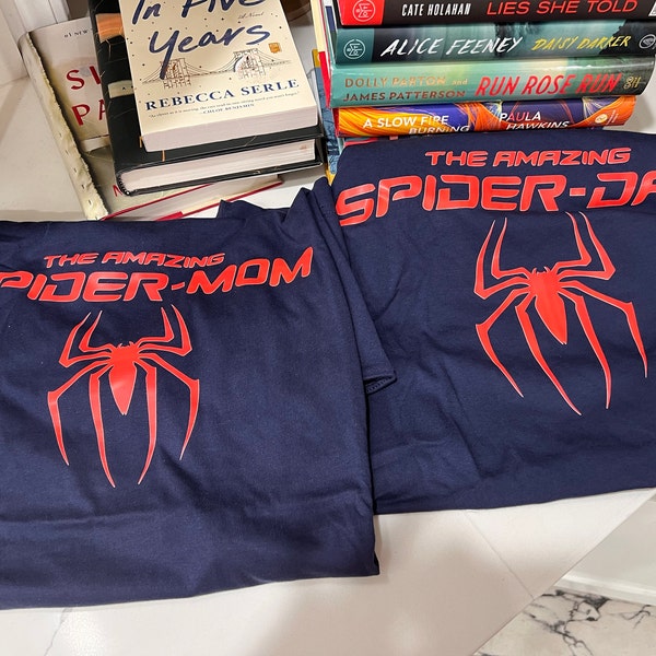 Personalized Steel Spider Superhero Dad Shirt - Short Sleeve Center ...