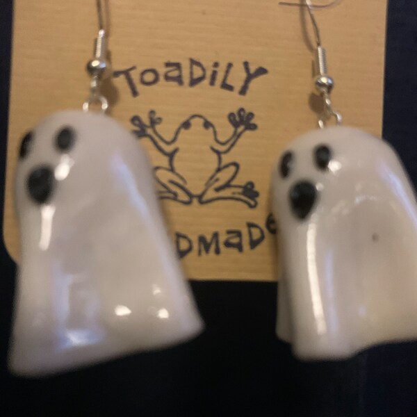 Ghost Clay Earrings - Etsy