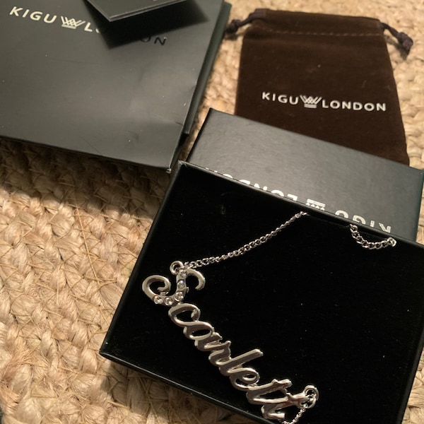 Name Necklace Nadia Gold Plated 18ct Personalised Necklace With ...