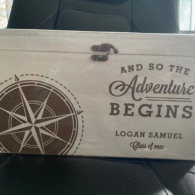 Graduation Compass Personalized Wood Card Box, Grad Party Gift, Gift ...