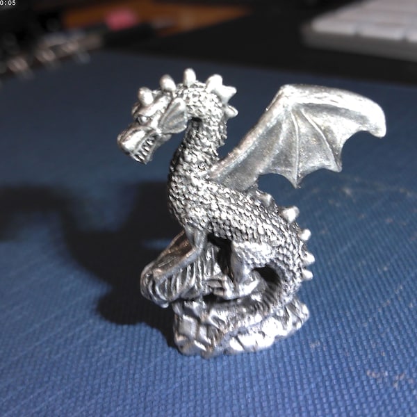 Hastings Pewter Lead Free Pewter Dragon Figurine Fine Pewter Mythical ...