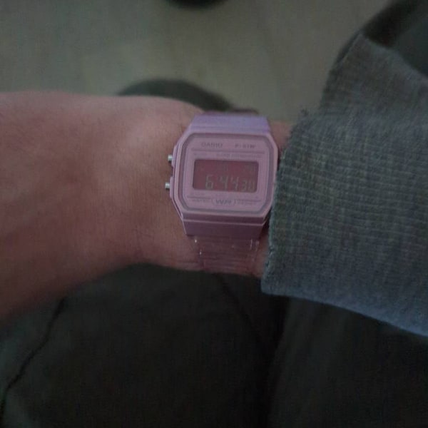 Casio Watch Modified Custom Casio Mod Vintage Stealth Black Digital ...