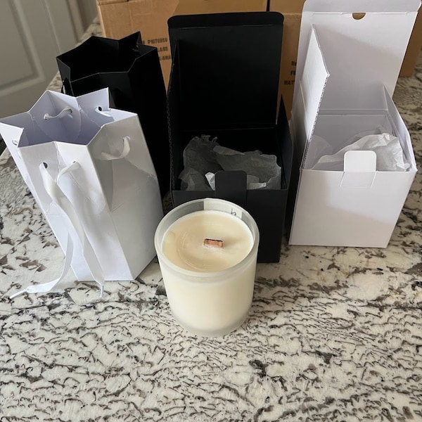 12-PK Small Candle Gift Box With Insert | Candle Gift Box - Etsy