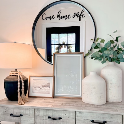 Come Home Safe Sign, Wood Word Sign, Custom Door Sign, Foyer Sign, Home ...