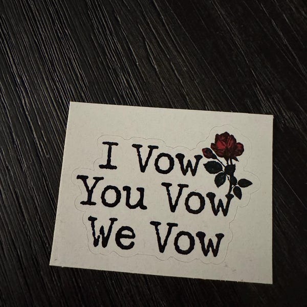 I Vow.you Vow.we Vow.sticker, Kindle Stickers, Waterproof Sticker, Book ...