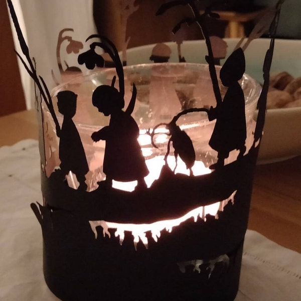 Dwarf With Treasure Cave / Shadow Play for a Tea Light / Waldorf ...