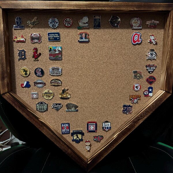18” Baseball Homeplate Pin Display Case Holder - Etsy
