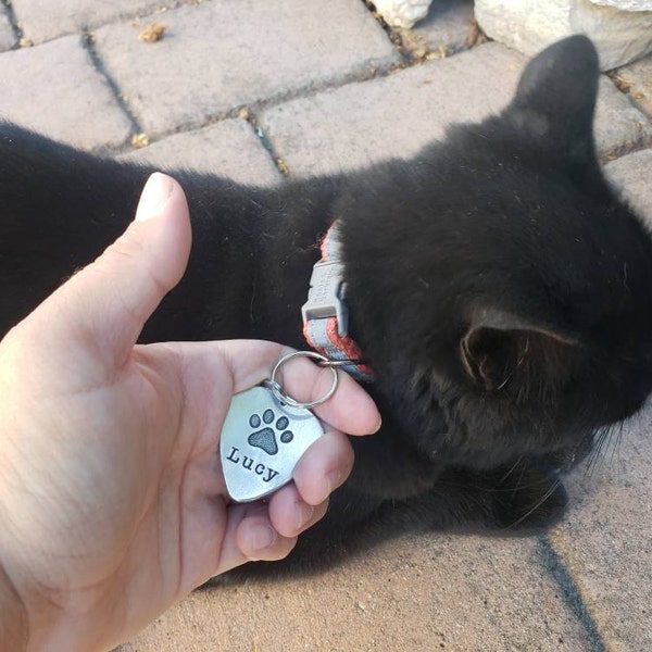 UFO Spaceship Large 1 X 1 1/2 Custom Pet Id Tag Personalized Hand ...