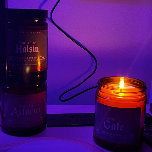 HALSIN Inspired Candle - BG3 - 8 Oz Hand Poured Soy Blend Wax - Nerdy ...